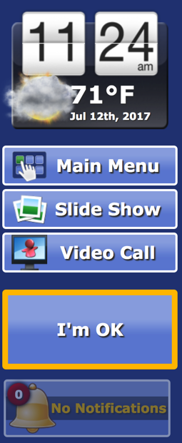 On-Screen Action Button - GrandCare Systems